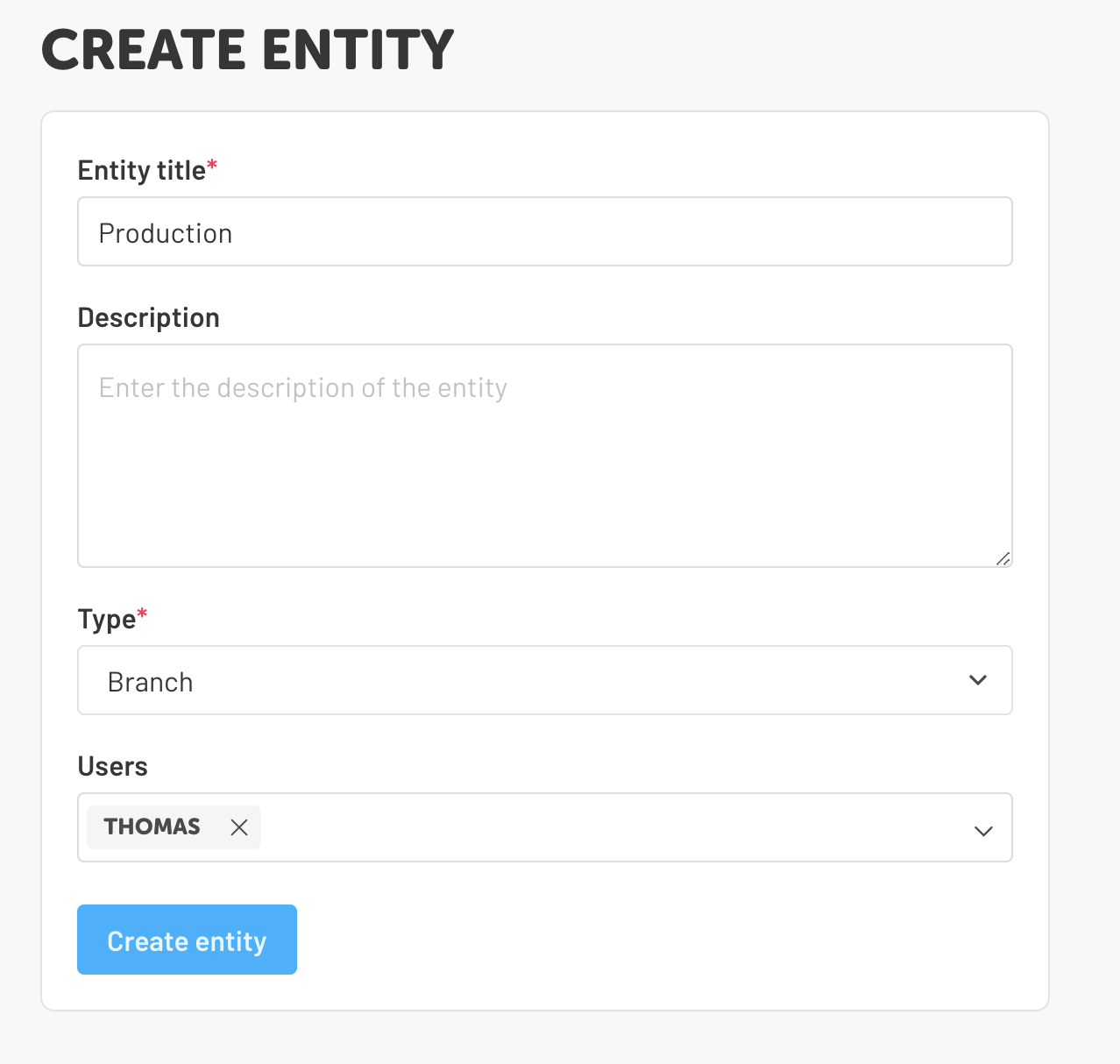 Entities in Lumiform